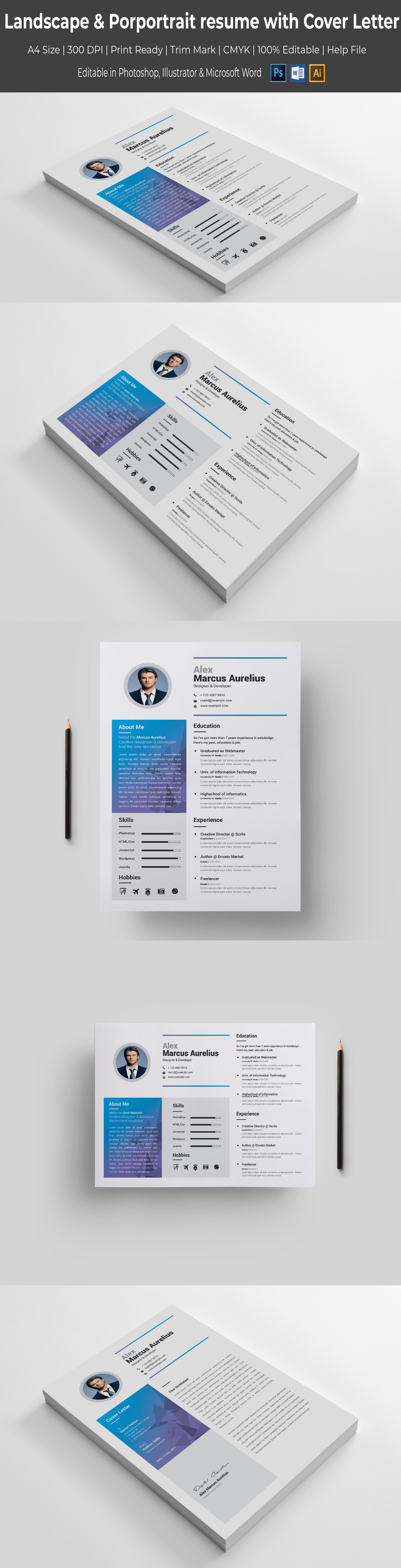 Marcus Resume Template #67035 - TemplateMonster